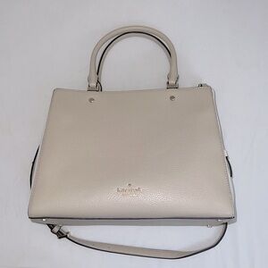 kate spade | Bags | Kate Spate Satchel Light Sand Leila Medium Triple ...